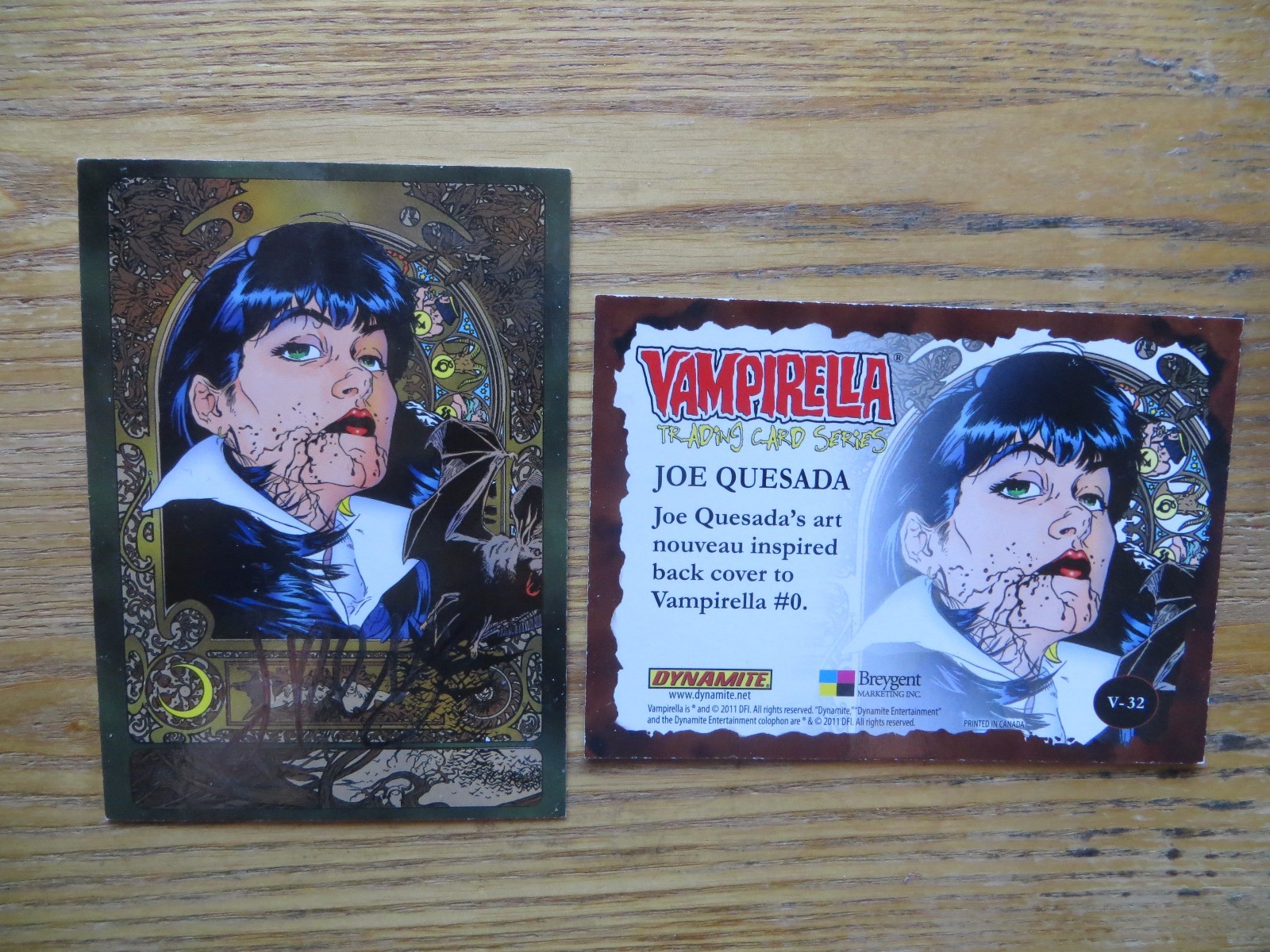 2011-BREYGENT VAMPIRELLA # 0 COMIC COVER CARD V-32 SIGNED JIMMY ...