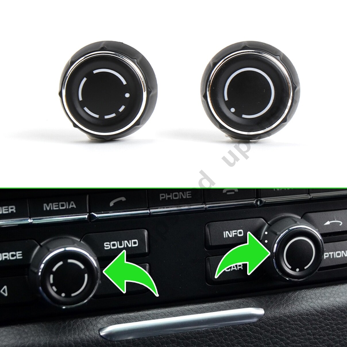 2x Front Volume Control Button Knob For 2011-2016 Porsche Cayenne 2014 ...
