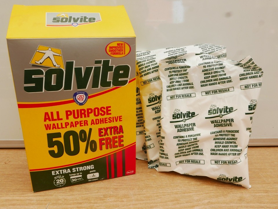 SOLVITE ALL PURPOSE WALLPAPER ADHESIVE PASTE 30 ROLL TRADE PACK | eBay UK