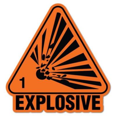 Explosive Danger Explosion Sticker | eBay