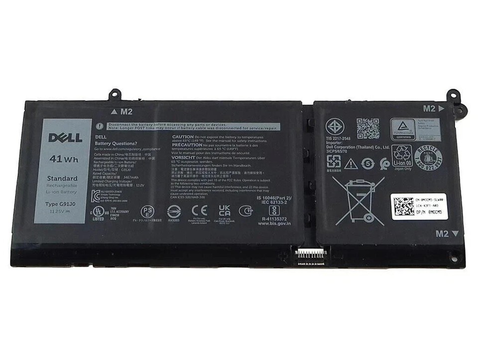 Genuine OEM G91J0 41Wh Battery For Dell Inspiron 15 5510 5515 5518 16 ...
