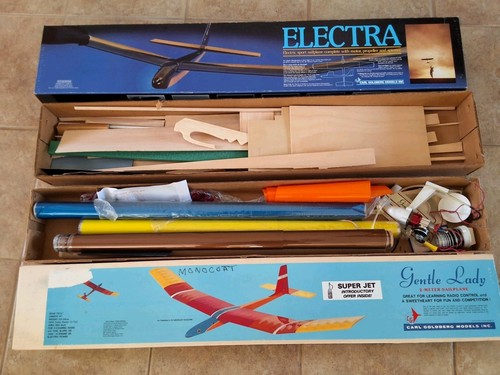 Carl Goldberg Models Gentle Lady Sailplane & ELECTRA Electric RC Plane ...