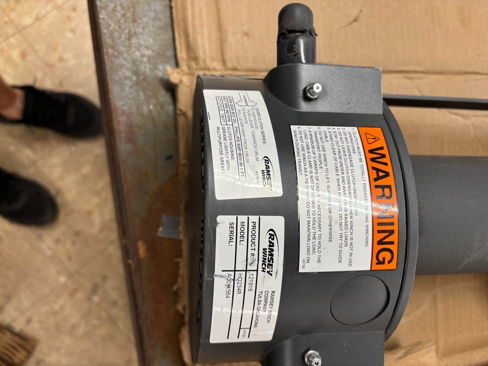 RAMSEY WINCH - MODEL HD-234R LEVER OPERATED FITS VARIOUS FLAT BED TOW ...