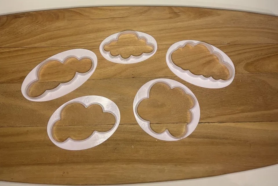 Set Cloud Cutters cookie cutter cake topper | eBay UK
