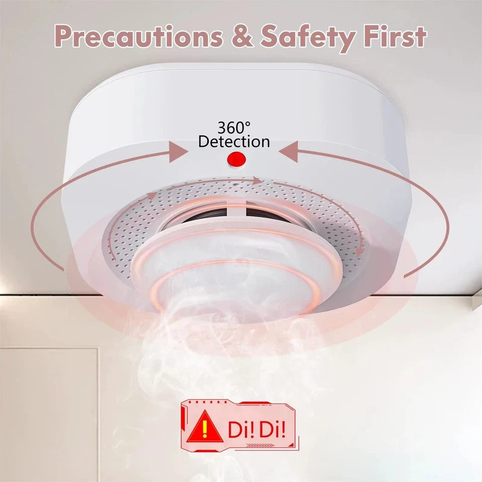 Home Fire Alarm Independent Smoke Detector Gas Sensor Smoke Alarm ...