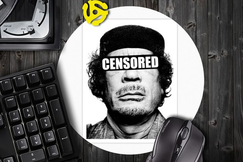 Muammar Gaddafi #2 Round Mouse Pad Mousepad Rebel Forces Censored | eBay