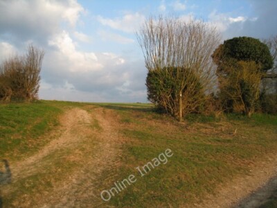Photo 6x4 Gap in the hedge Hatch Warren Farmland to the west of ...