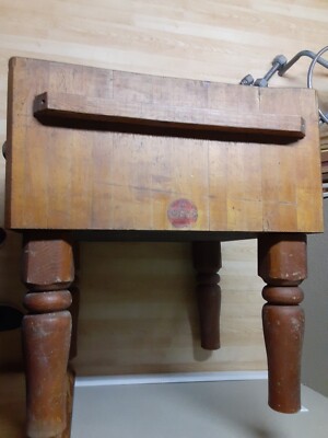 Antique Master Built Commercial Butcher Block Double Dovetailed Solid ...