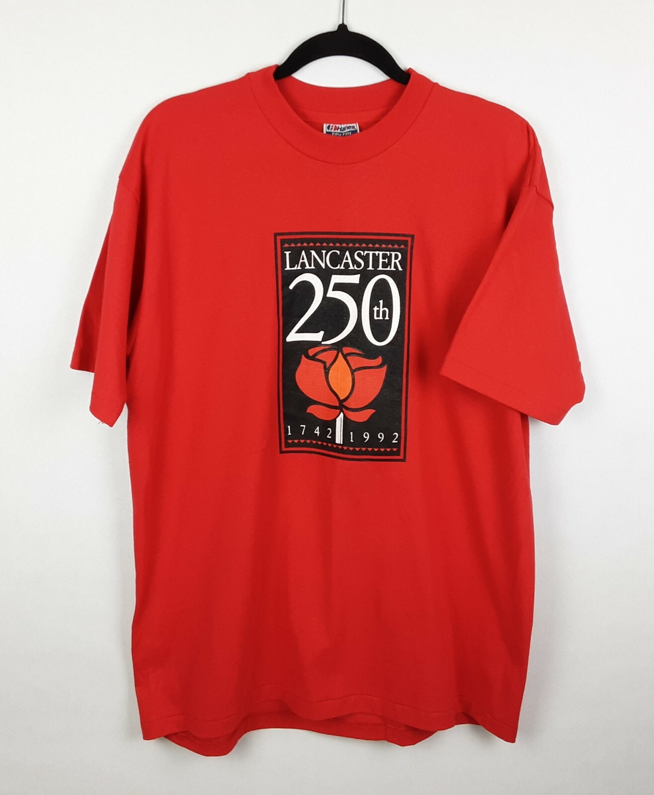 VTG 1742-1992 Lancaster PA 250th Anniversary RED Single Stitch T-Shirt ...