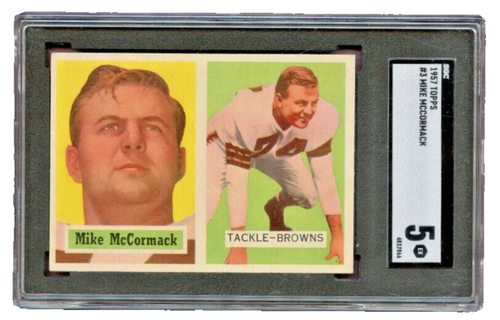 1957 Topps Mike McCormack #3 SGC 5 EX | eBay