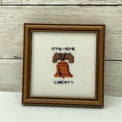 Framed Cross Stitch Liberty Bell Sanders Gallery Reynolda Village ...