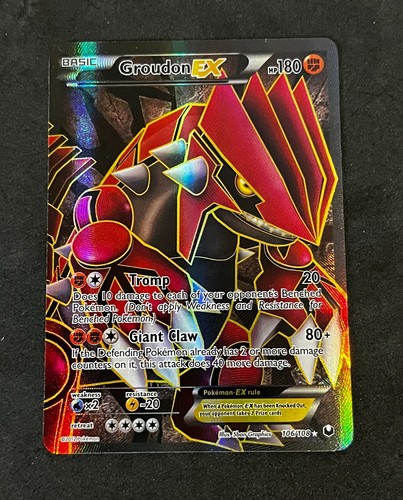 Pokemon Card - Groudon EX Dark Explorers 106/108 Ultra Rare Full Art BW ...