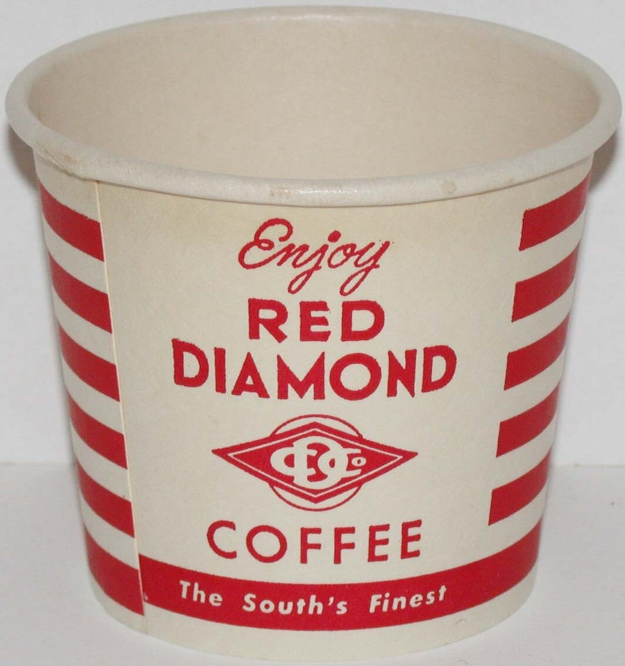 Vintage paper cup RED DIAMOND COFFEE The Souths Finest 3 1/2oz unused n-mint | eBay