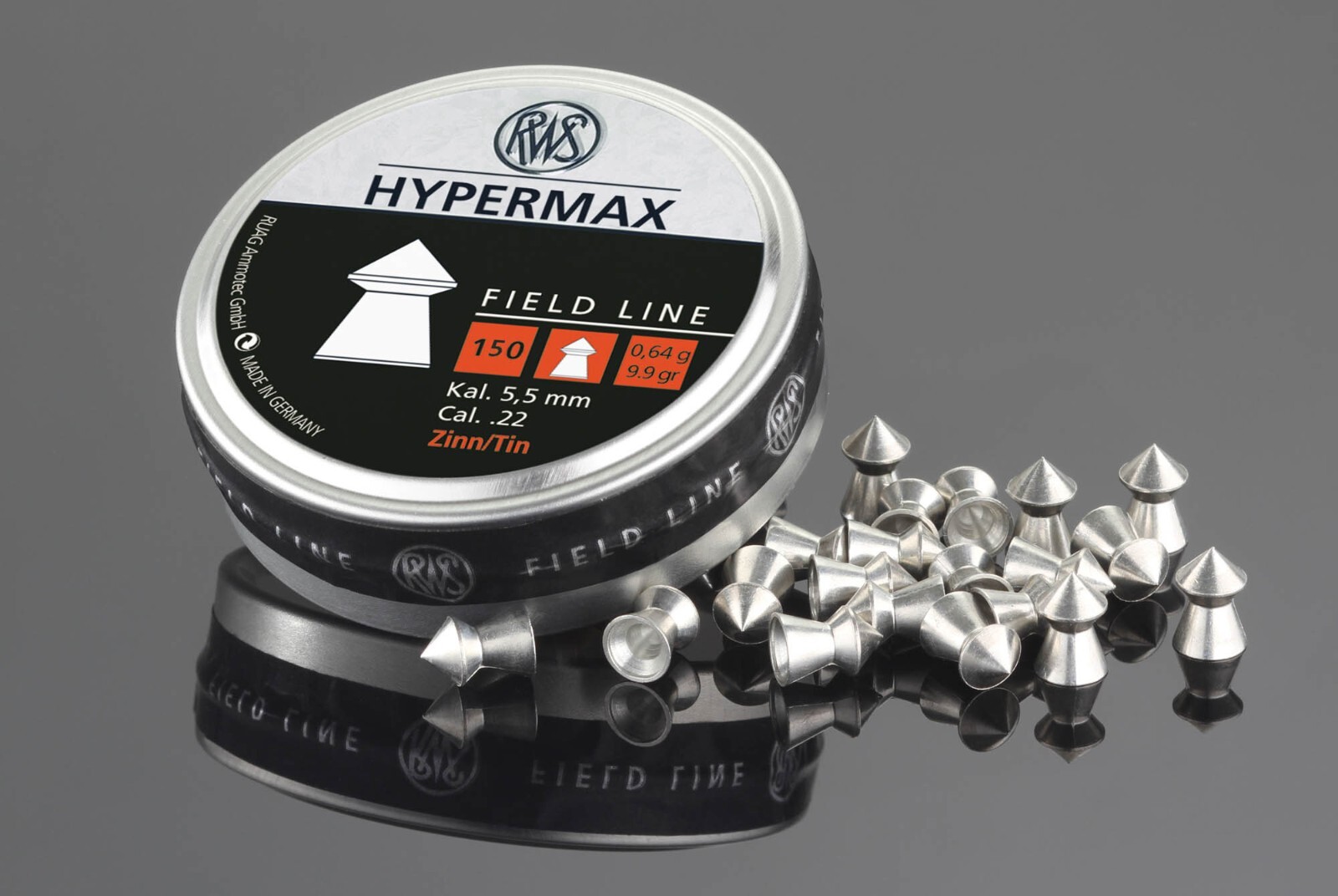 UMAREX RWS HyperMax .22 Caliber AirGun 150 Alloy Pellets Per Tin Hyper ...