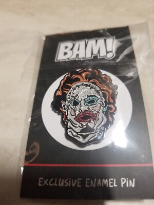 BAM BOX HORROR TEXAS CHAINSAW MASSACRE LEATHERFACE GLITTER ENAMEL PIN ...
