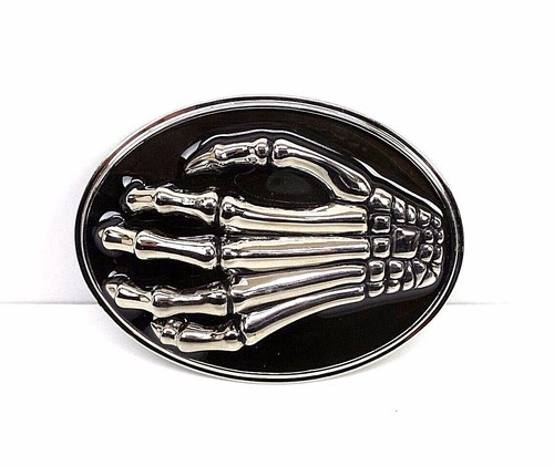 Skeleton Hand Belt Buckle 3D Chrome Plated New | eBay