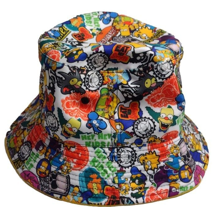 The Simpsons Characters Collage Adult Bucket Hat Lice… - Gem