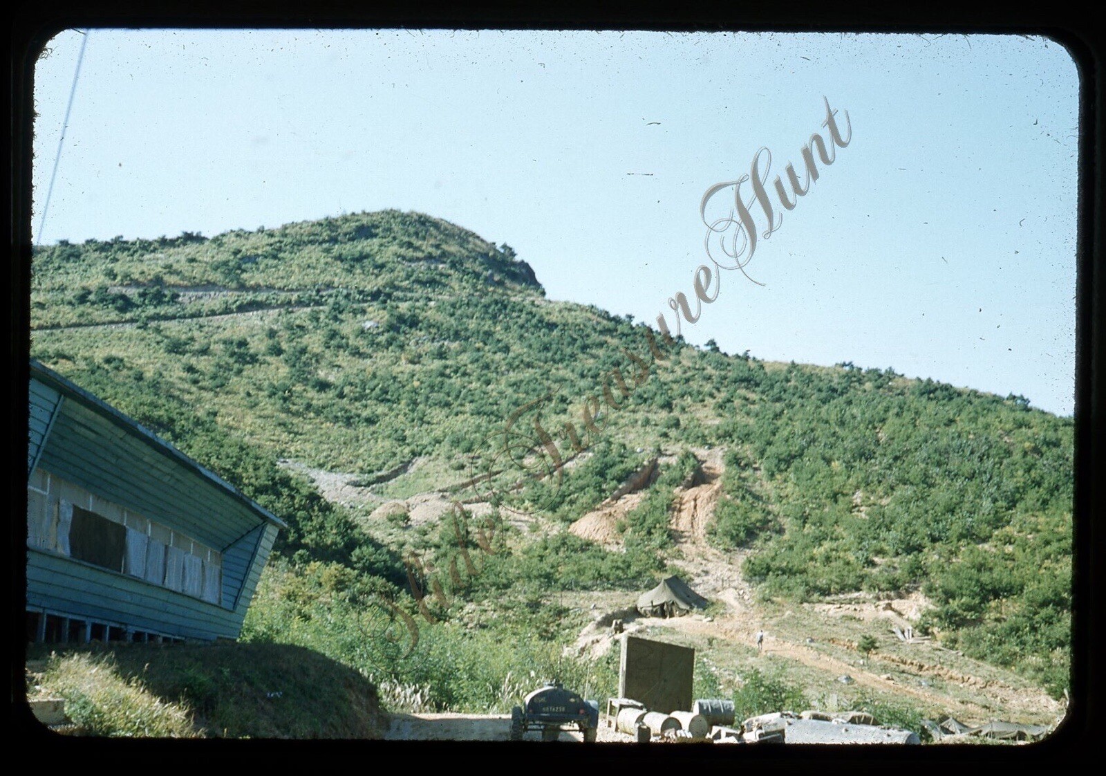 Korea Korean War Charlie Block Hill DMZ 1950s 35mm Slide Red Border ...