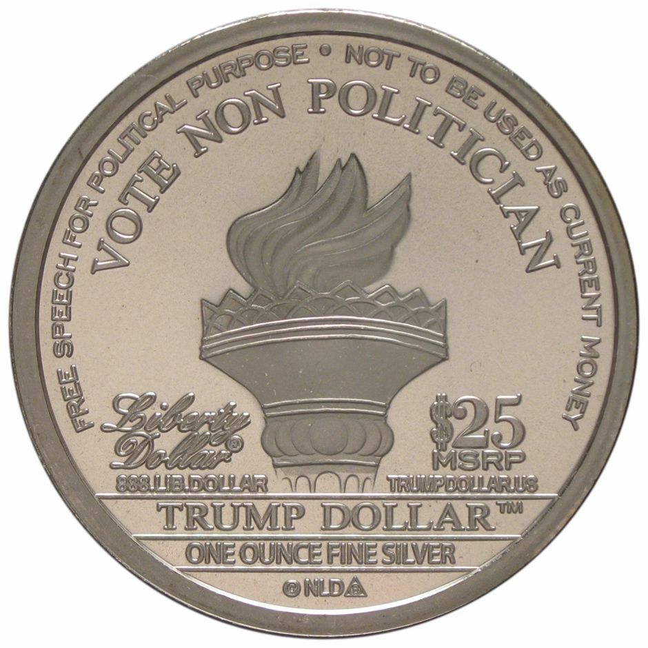 2016 Silver Trump Dollar – Type I. Trump The Government ,1 OZ FINE ...