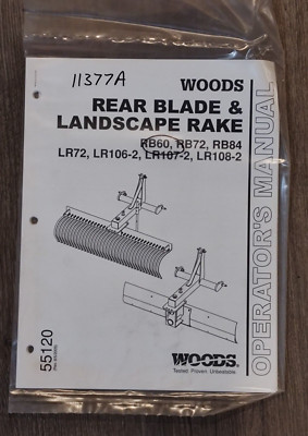 WOODS OPERATOR'S / OWNERS MANUAL - REAR BLADE & LANDSCAPE RAKE - RB60 ...
