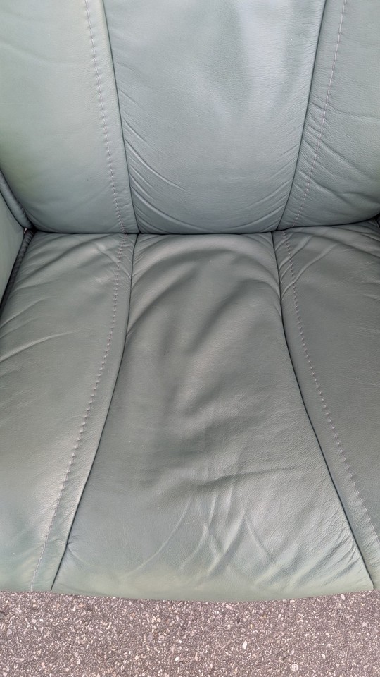 Ekornes Stressless Medium Green "Senator" Leather Recliner Chair ...