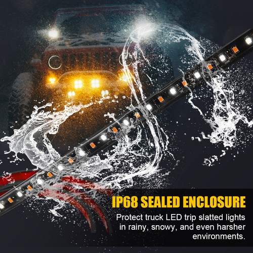 120-180CM Emergency Truck Tailgate Strobe Light Strip Tail Light Bar ...