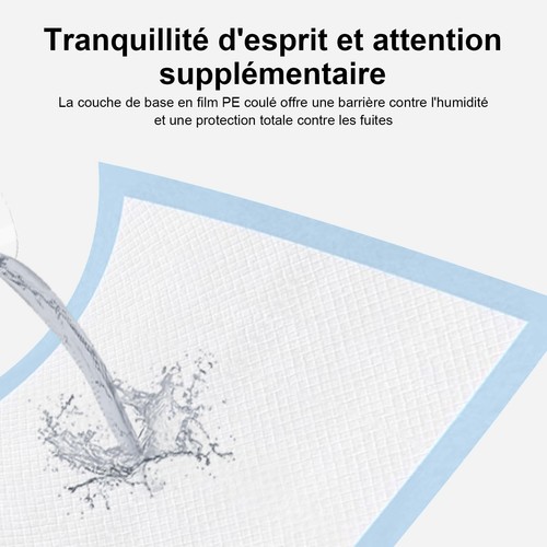 50 Tapis Absorbant Chien, 60x60cm L Format Bleu Alaise pour Chien ...