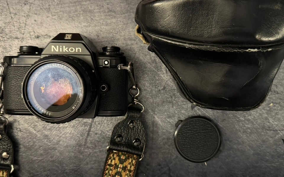 Nikon EM 35mm SLR w/Nikon 50mm f1.8 Film Camera | eBay