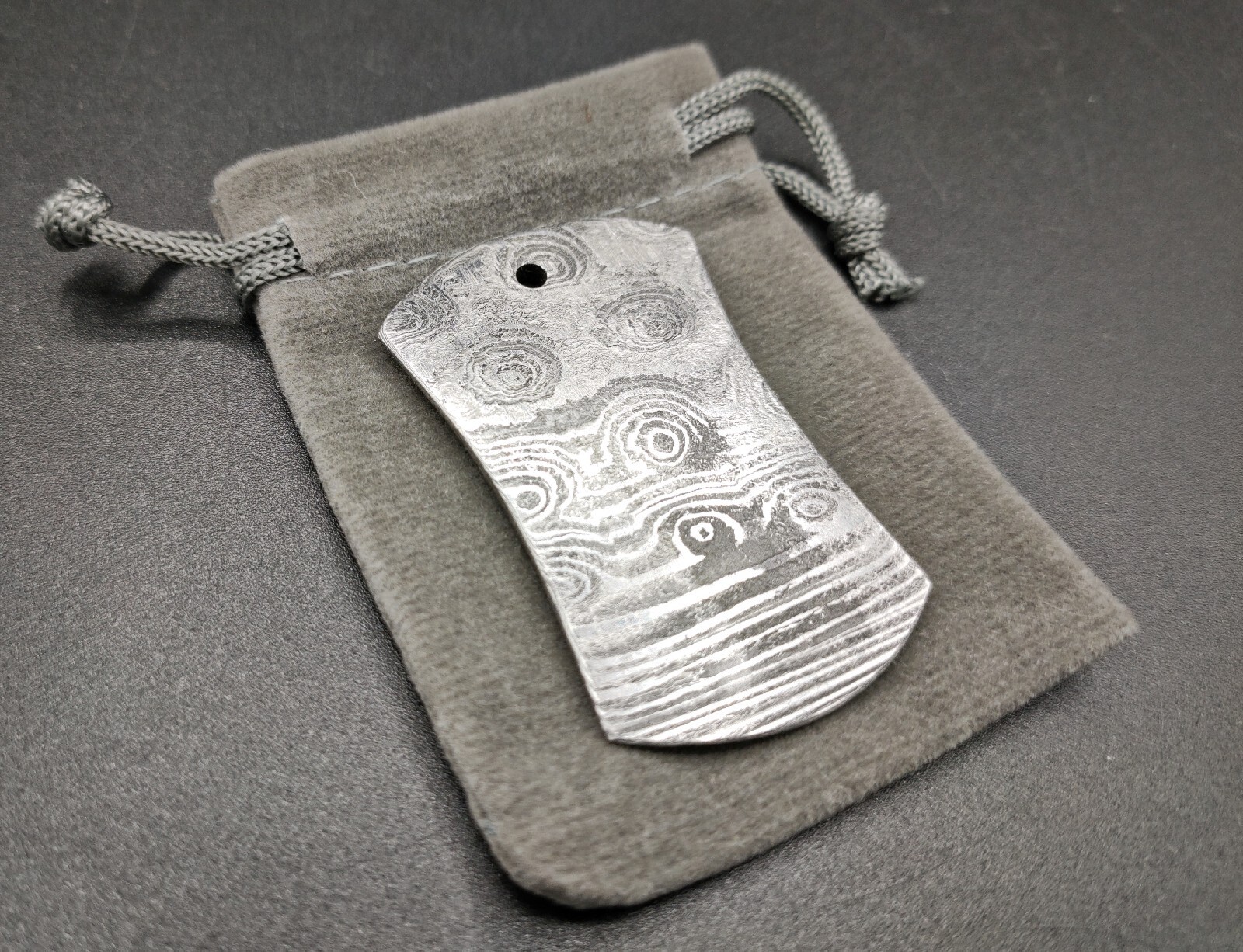 Damascus Steel Dog Tag Pendant Keyring Blade Edc Survival Mens Jewelry Gift | eBay