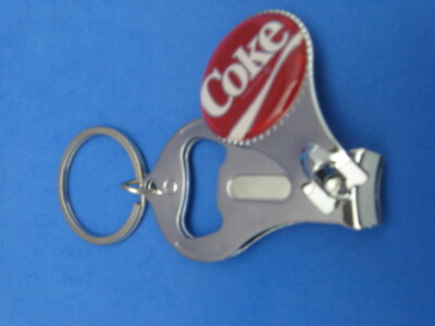 COCA COLA LOGO KEY RING NAIL CLIPPER BOTTLE OPENER #139 | eBay