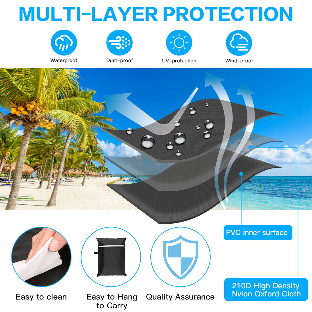 190CM Parasol Umbrella Cover Cantilever Banana Waterproof Outdoor ...