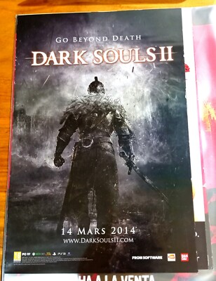 Dark Souls II 2 Playstation Old Vintage Promo Store Official Poster ...