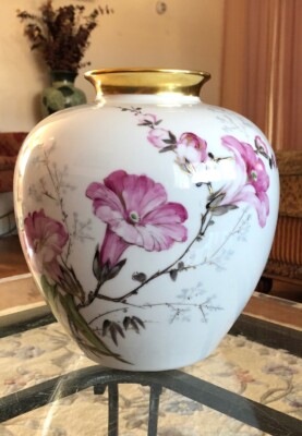 Vintage Large Porcelain Gold Trim Vase Rosenthal Kunstabteilung ...