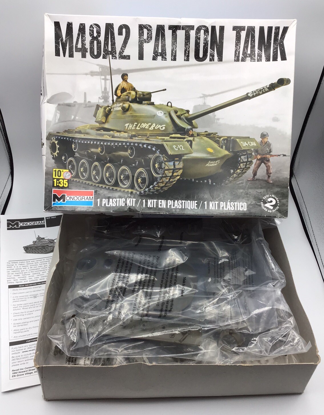 M48A2 Patton Tank Model - Monogram 1:35 Scale - #85-7853 - Open Box | eBay