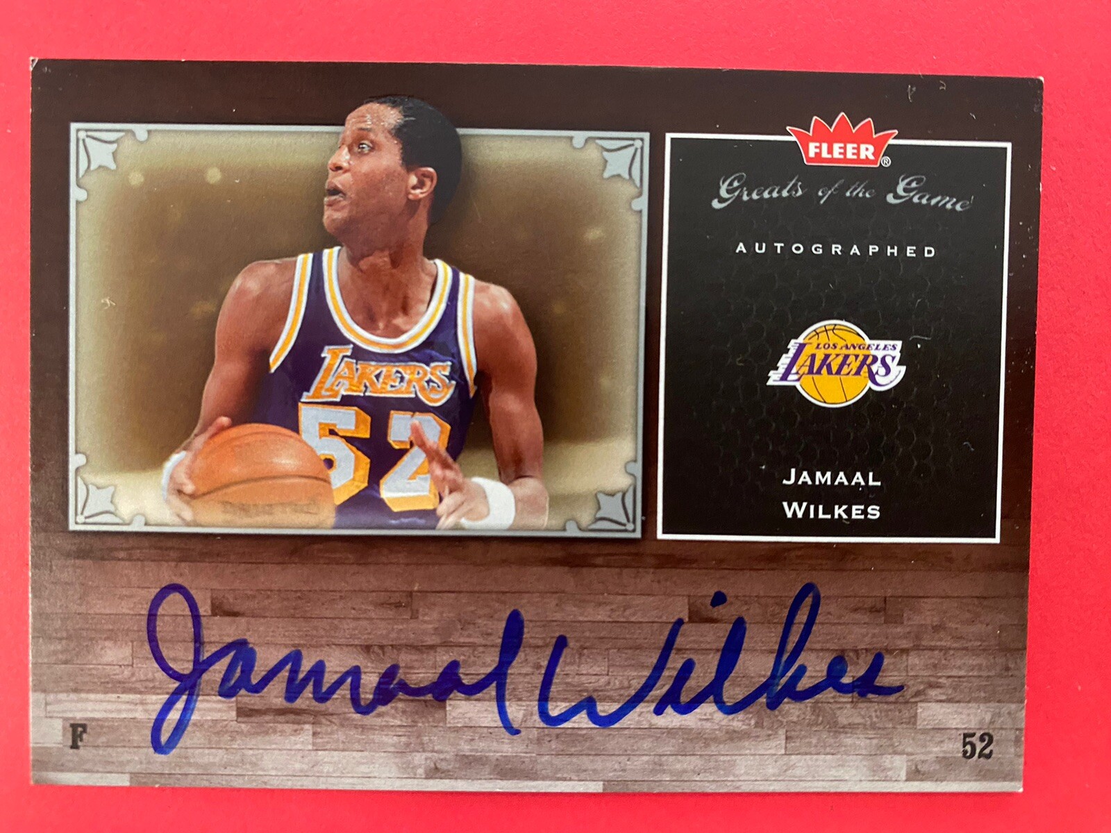 2005-06 FLEER GREATS OF THE GAME #GG-JW JAMAAL WILKES AUTOGRAPH LA ...
