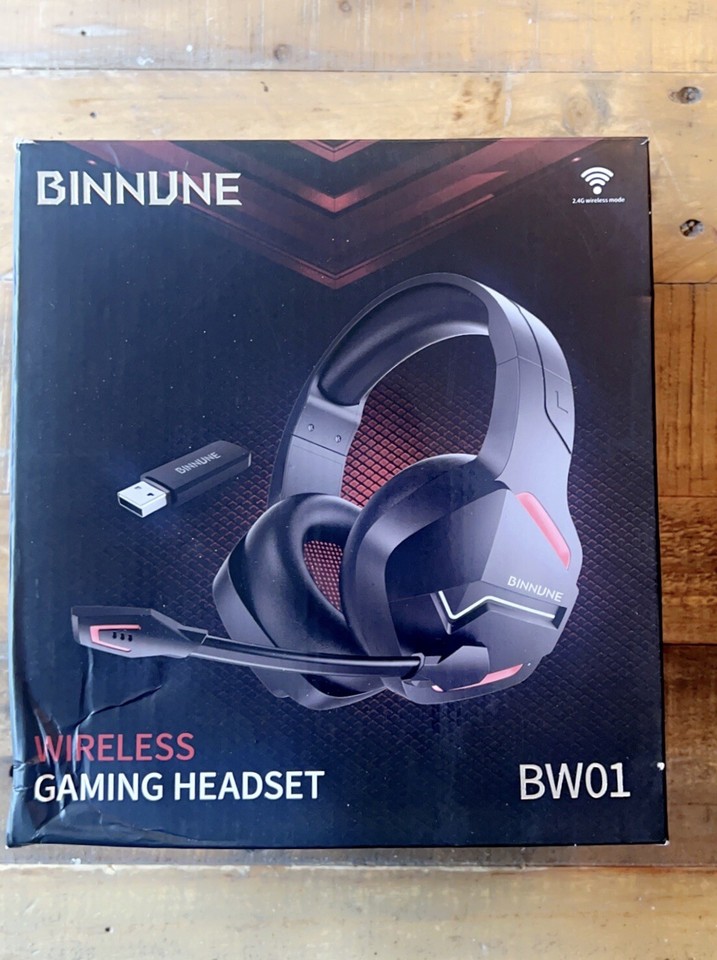 BINNUNE BW01 Bluetooth Wireless Gaming Headset with Microphone (PS4 PS5 ...
