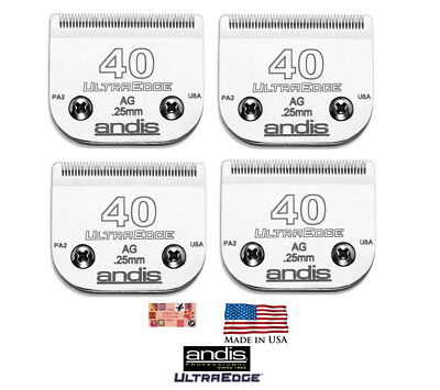 4-ANDIS ULTRAEDGE 40 BLADE*Fit Many Oster,Wahl,Moser,Laube Clippers*Pet ...