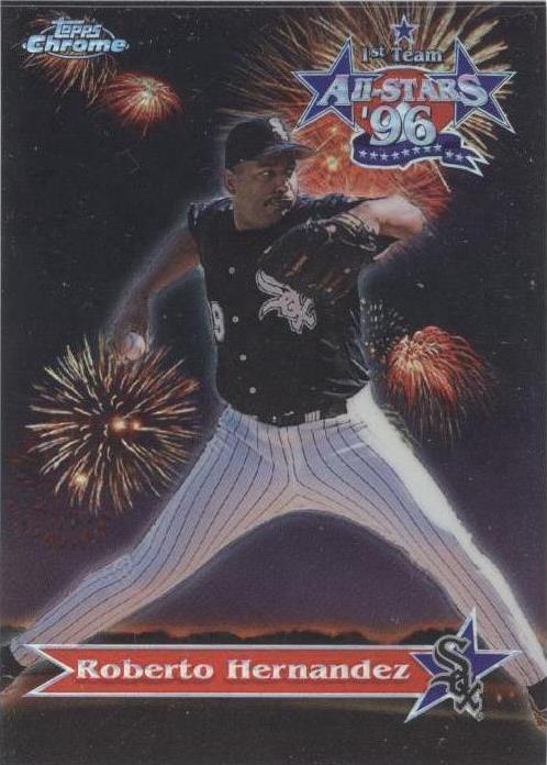 1997 Topps Chrome - All-Stars Roberto Hernandez, Troy Percival, John ...