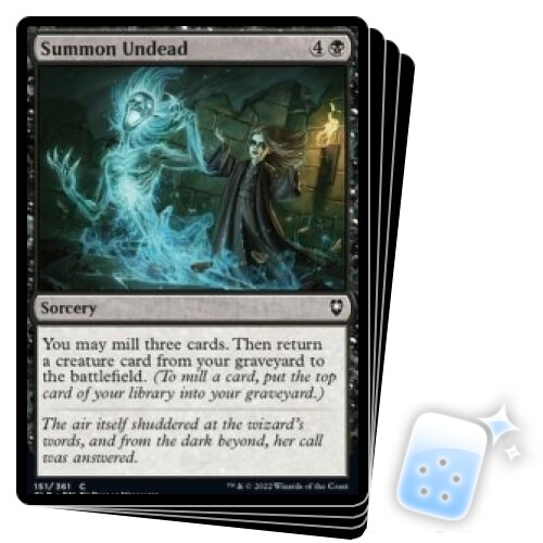 SUMMON UNDEAD X4 Commander Legends: Battle For Baldur's Gate Magic MTG ...