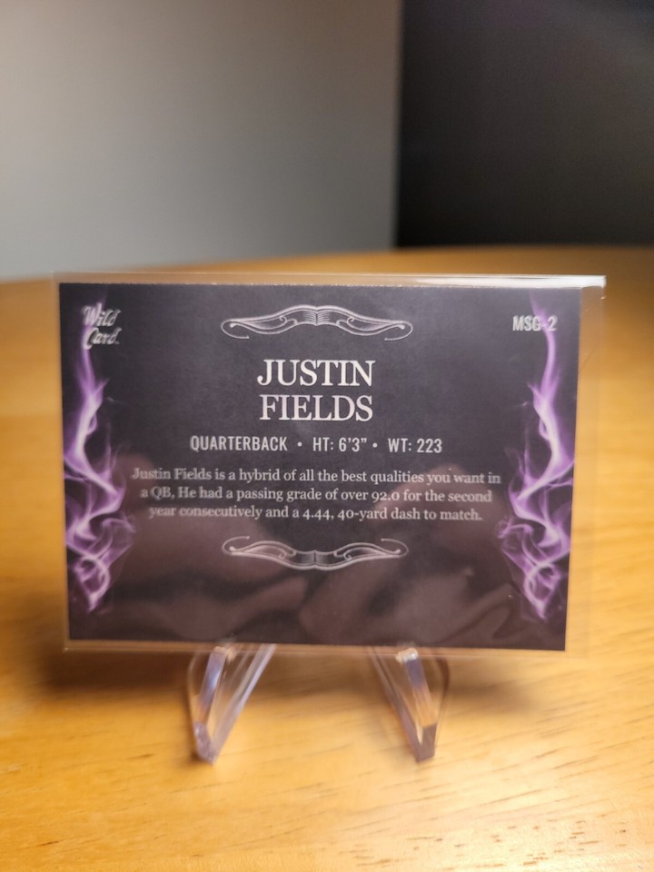 2021 WILD CARD MATTE JUSTIN FIELDS RC #MSG-2 SMOKING GUNS BLACK #/199 | eBay