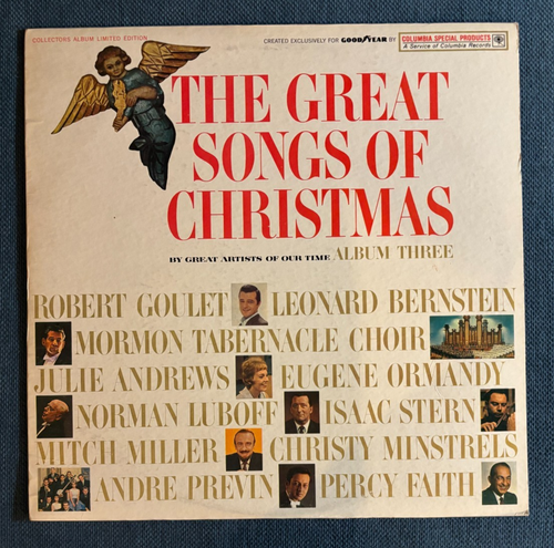 The Great Songs of Christmas Album Three Goodyear Limited Edition Vinyl ...