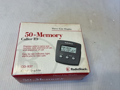 RadioShack 50-Memory Three -line Display Caller-ID CID-937 Graphite 43 ...