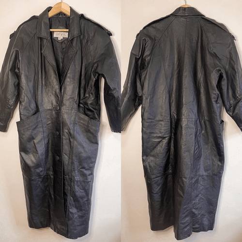 Vintage Comint Leather Trench Coat | eBay