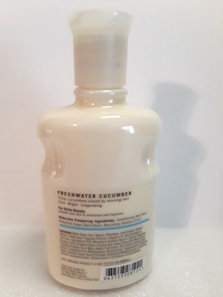 Bath Body Works Freshwater Cucumber Lotion Original Pleasures Classics ...