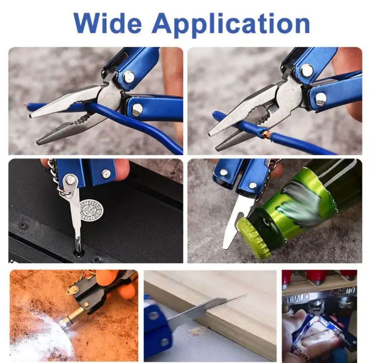 9 in 1 MultiFunctional Hand Piler Tool Keychain,Traveling Tool, Multi ...