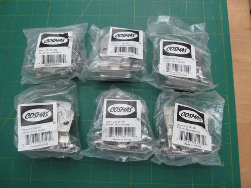 Lot of 12 Cosmas Satin Nickle 17128-SN Hinges (6 2 Packs) New Cabinet 3 ...