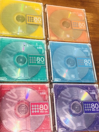 6 Axia Sparkle Color Collection 80 minute MiniDiscs 6 colors. RARE** | eBay
