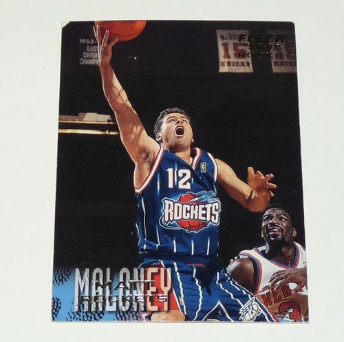 MATT MALONEY ROOKIE HOUSTON ROCKETS 1996-1997 NBA BASKETBALL FLEER CARD ...