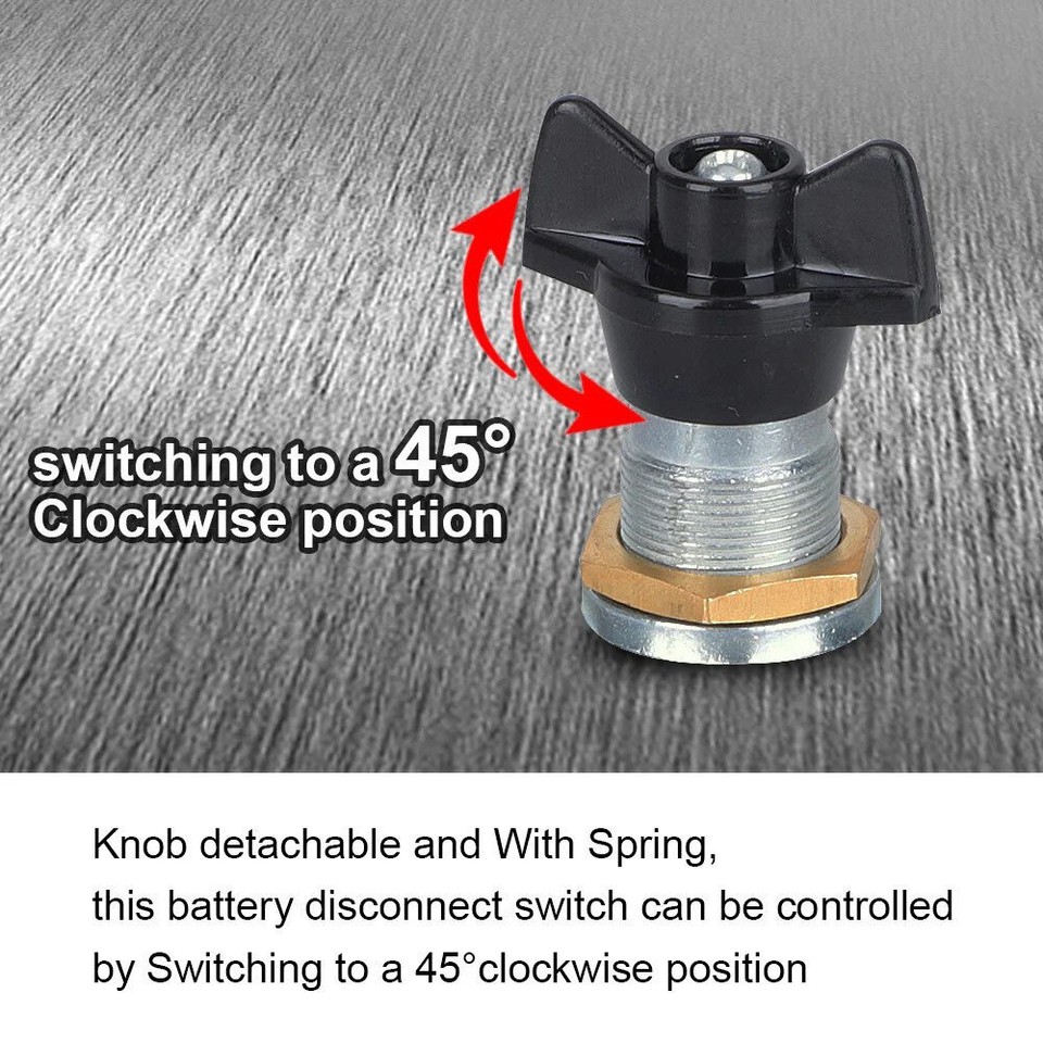 Lucas Type Fixed Handle Key Battery Isolator Kill Cut Off Switch 12V ...