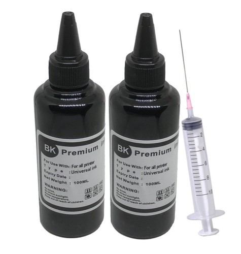Premium black Refill Ink Kit with syringe for All Hp Inkjet Printer ...